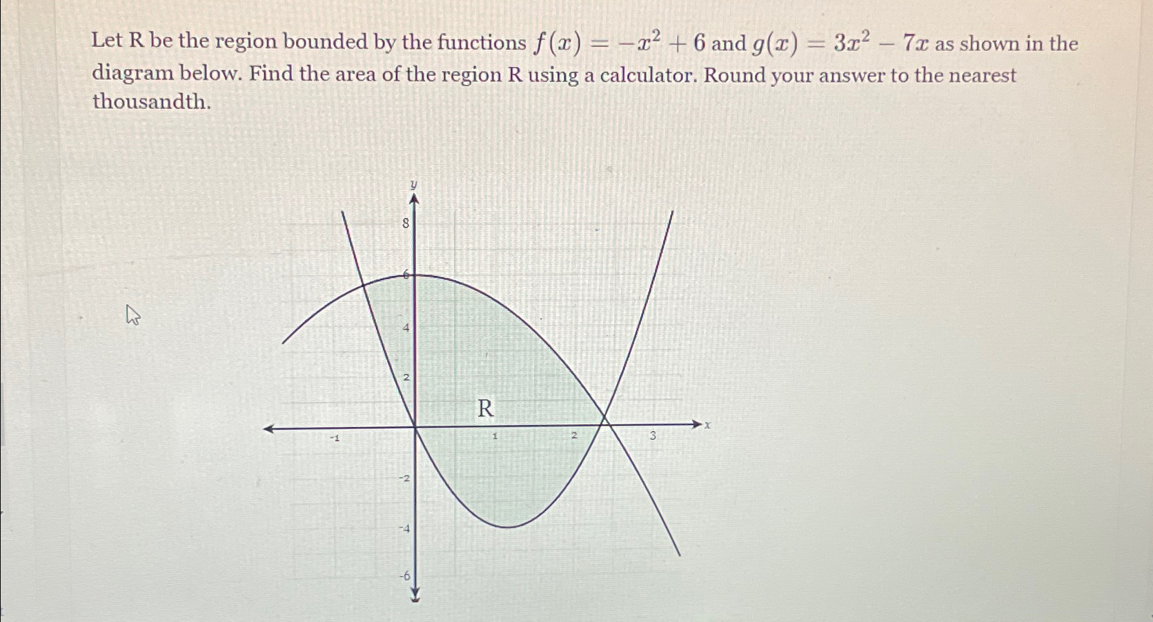 Solved Please show all work! Let R ﻿be the region bounded by | Chegg.com