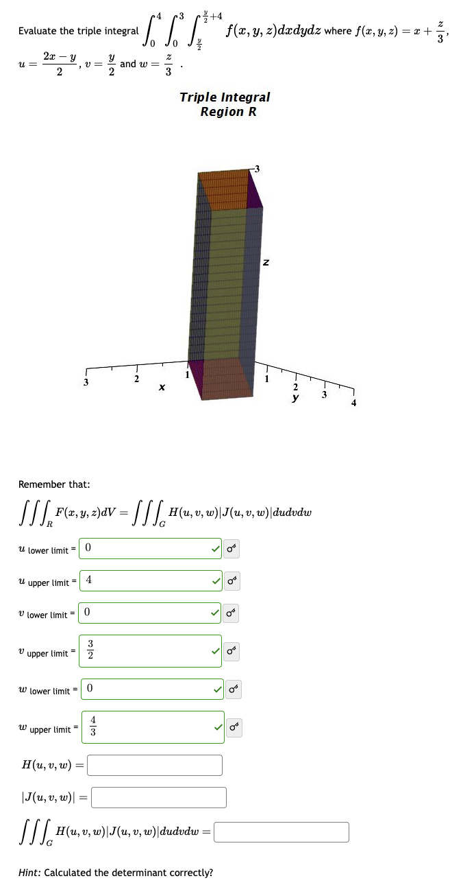 Solved Evaluate the triple integral | Chegg.com
