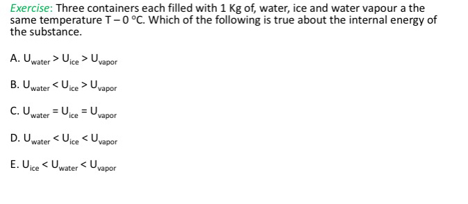 Solved Exercise: Three containers each filled with 1Kg ﻿of, | Chegg.com
