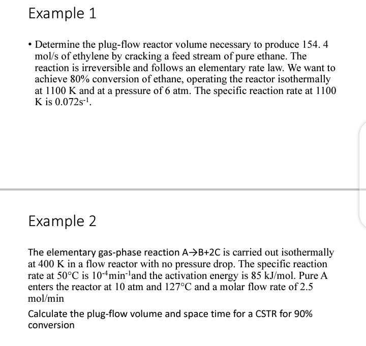 Solved - Determine the plug-flow reactor volume necessary to | Chegg.com