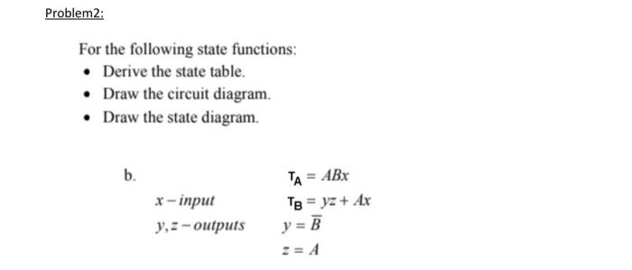 Solved Problem2: For the following state functions: • Derive | Chegg.com