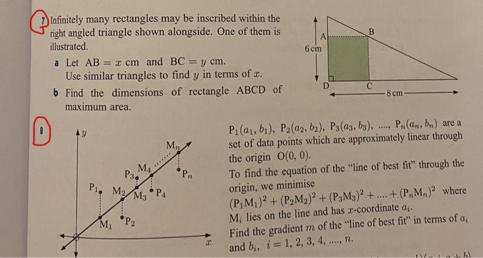 Solved 7) Infinitely many rectangles may be inscribed within | Chegg.com