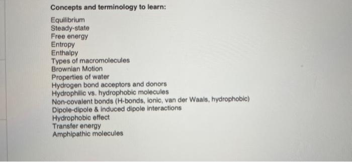 Solved Concepts and terminology to learn: Equilibrium | Chegg.com