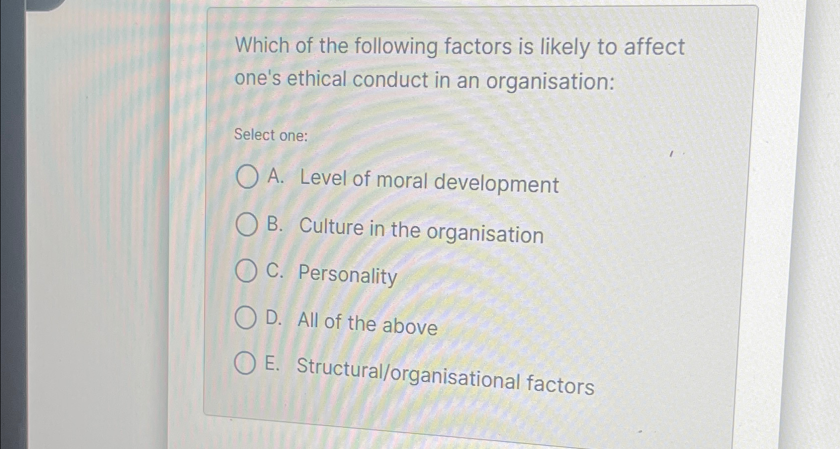 Solved Which of the following factors is likely to affect | Chegg.com