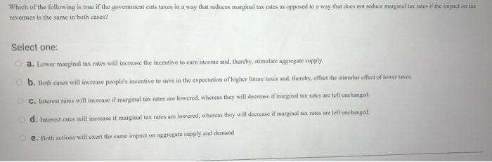 Solved A proponent of supply-side economics would be most | Chegg.com