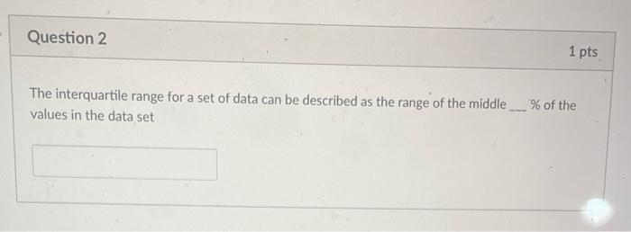 Solved The interquartile range for a set of data can be | Chegg.com