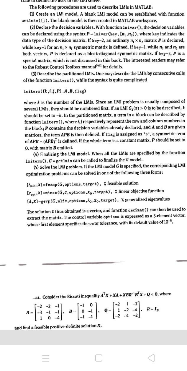 The following procedures are used to describe LMIS in | Chegg.com