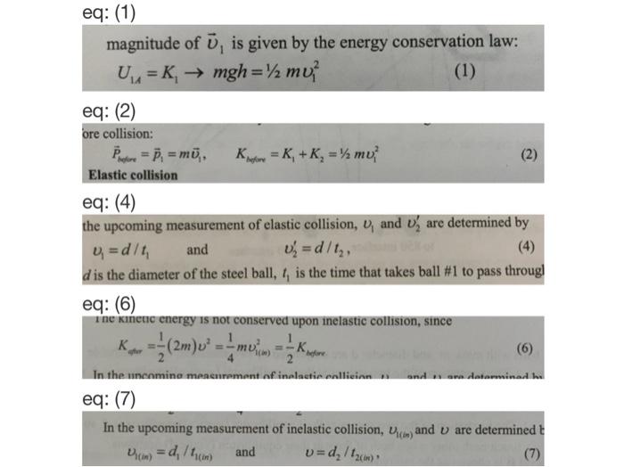 Solved Table 4 Measured average time of ball(s) passing the | Chegg.com
