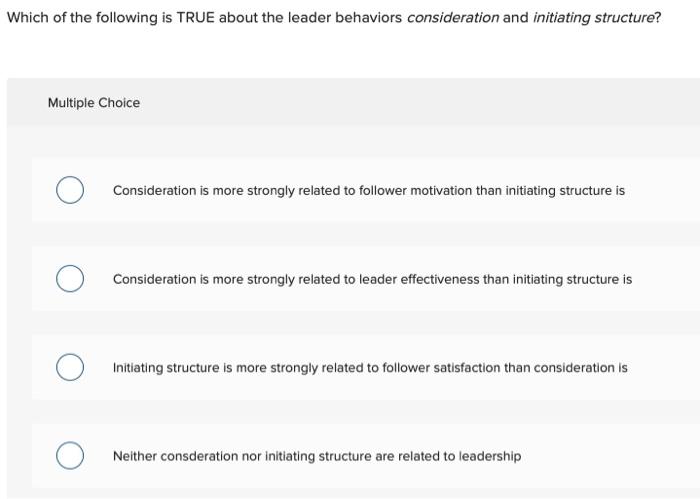 Solved Which of the following is TRUE about the leader | Chegg.com
