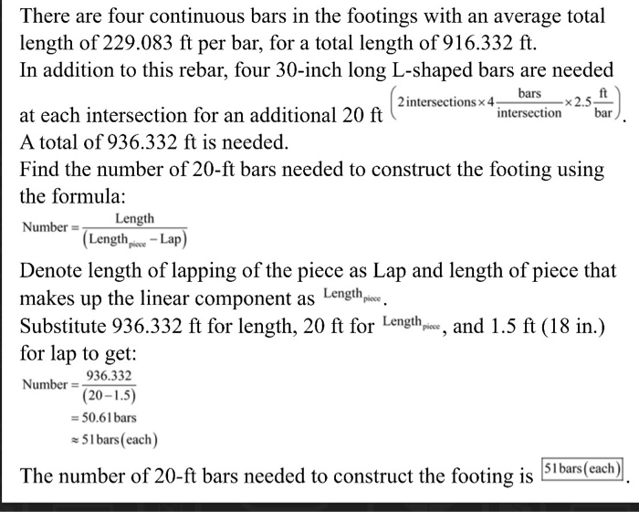 Solved There are four continuous bars in the footings with | Chegg.com