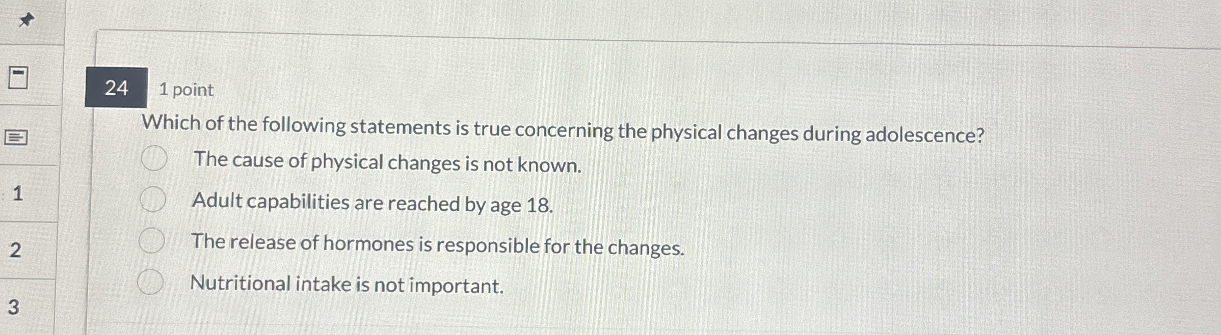 Solved 24 1 ﻿pointWhich of the following statements is true | Chegg.com