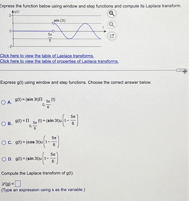 Solved Express the function below using window and step | Chegg.com