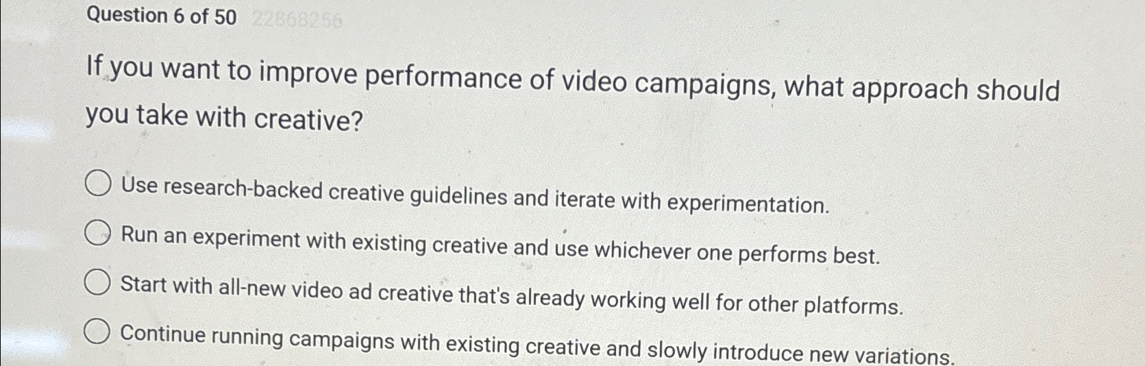 Solved Question 6 ﻿of 50If you want to improve performance | Chegg.com