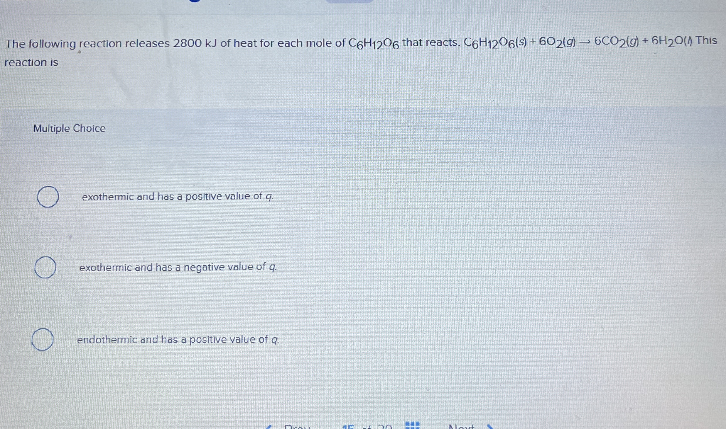 Solved reaction isMultiple Choiceexothermic and has a | Chegg.com
