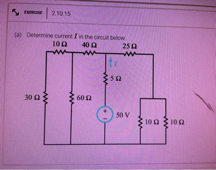 Solved (a) Determine current I in the circuit below | Chegg.com Solved (a) Determine current I in the circuit below | Chegg.com