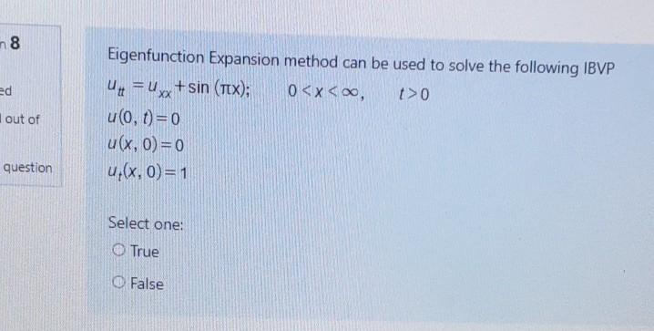 Solved n8 8 ed out of Eigenfunction Expansion method can be | Chegg.com
