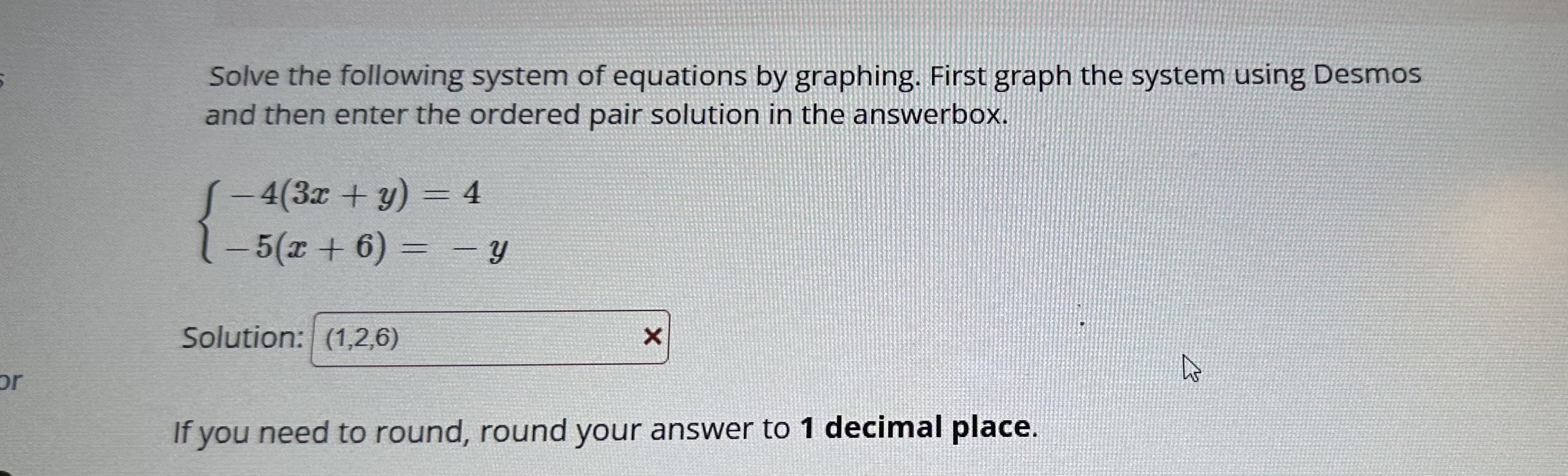 Solved Solve the following system of equations by graphing. | Chegg.com