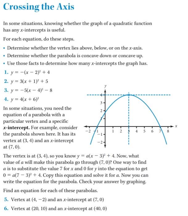 Solved Crossing the Axis 2 In some situations, knowing | Chegg.com ...