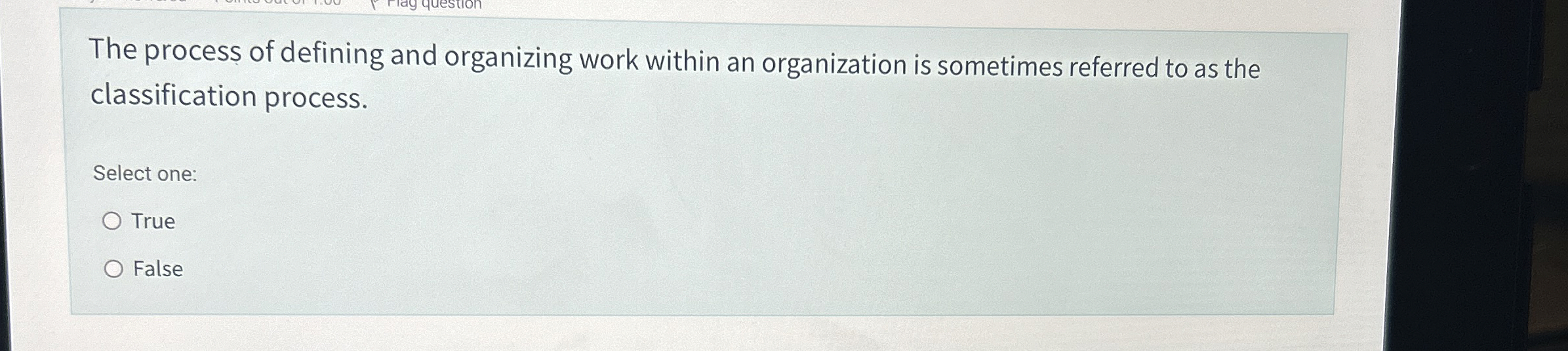 Solved The process of defining and organizing work within an | Chegg.com