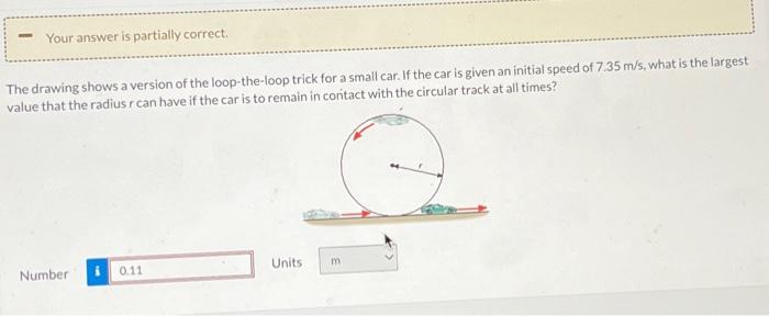 Solved The drawing shows a version of the loop-the-loop | Chegg.com