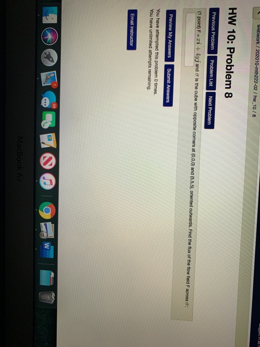 Solved Webwork /202010-mth222-02 /hw_10/8 HW 10: Problem 8 | Chegg.com