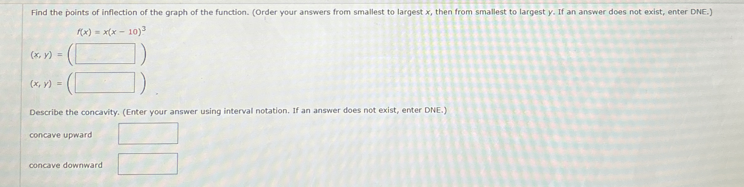 Solved Find the points of inflection of the graph of the | Chegg.com