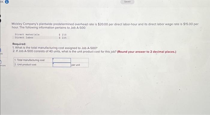 Solved Luthan Company uses a plantwide predetermined | Chegg.com