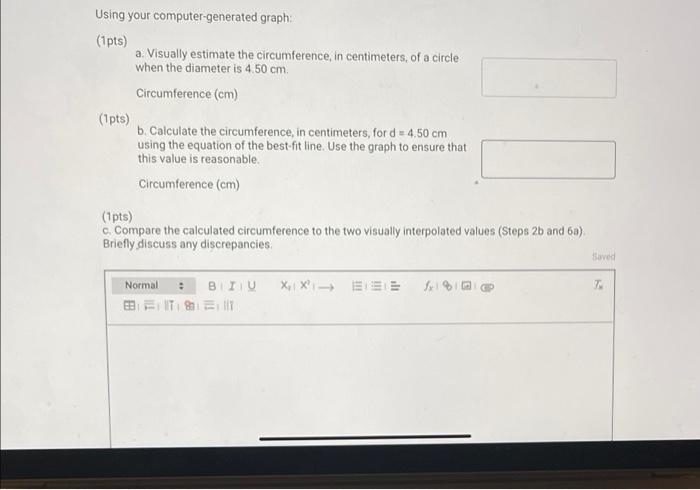 Solved Using your computer-generated graph (1pts) a. | Chegg.com