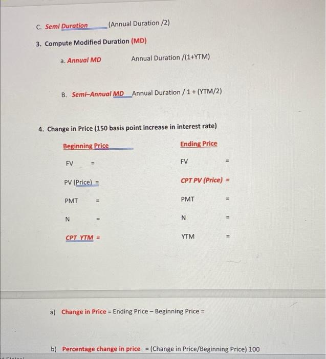Solved Bond Duration and Bond Sensitivity Analysis Name ID | Chegg.com