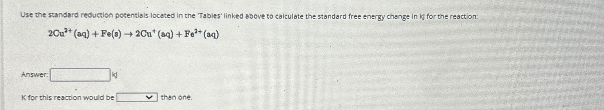 Solved Use the standard reduction potentials located in the | Chegg.com