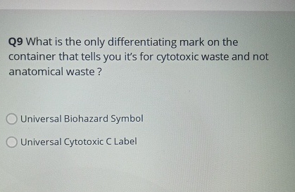 Solved Q9 ﻿What is the only differentiating mark on the | Chegg.com