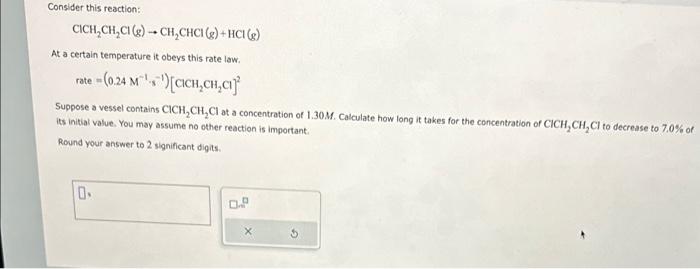 Solved Consider this reaction: | Chegg.com