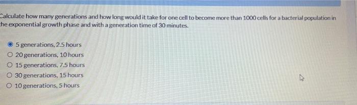 Solved Calculate how many generations and how long would it | Chegg.com