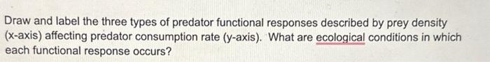 Solved Draw and label the three types of predator functional | Chegg.com