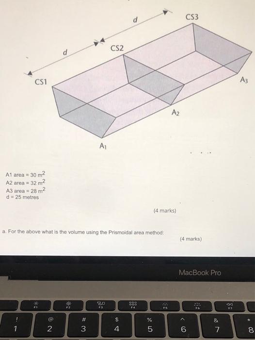 Solved CS3 CS2 d CS1 A3 A2 A1 A1 area = 30 m2 A2 area = 32 | Chegg.com