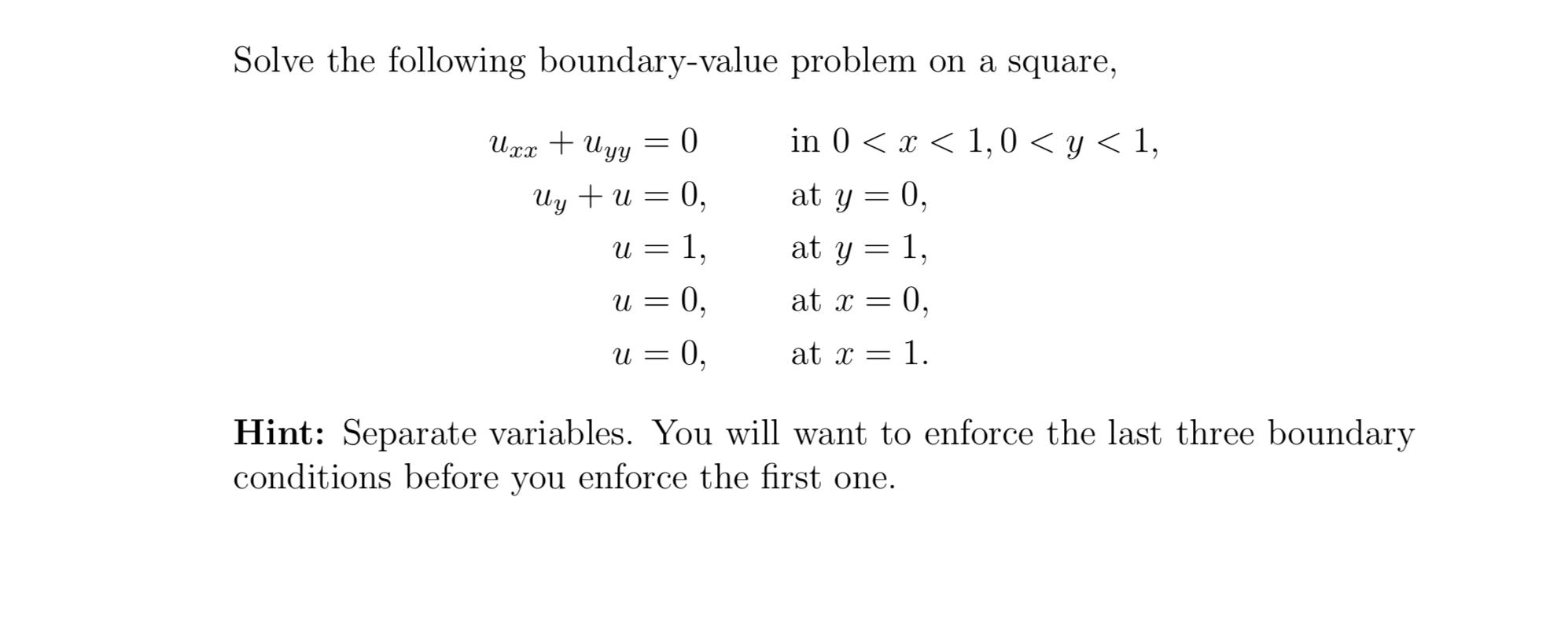 Solved Solve the following boundary-value problem on a | Chegg.com