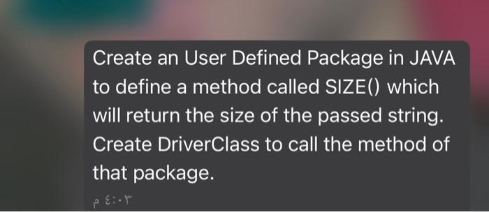 Solved Create An User Defined Package In Java To Define A 8673