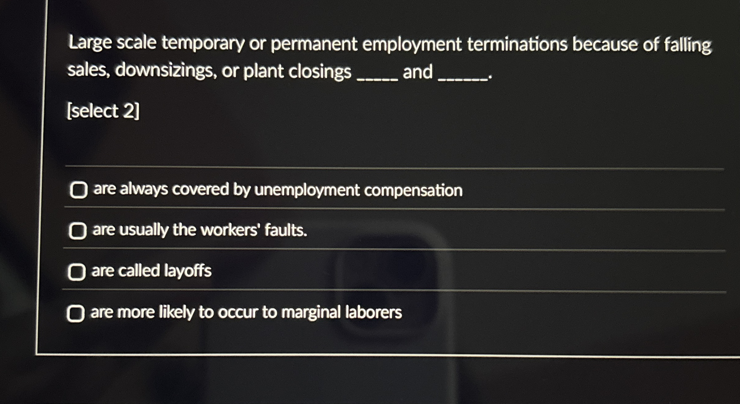 Solved Large scale temporary or permanent employment | Chegg.com