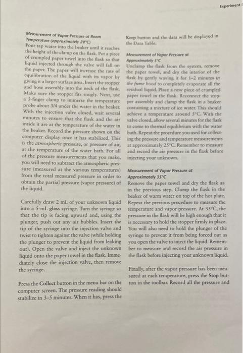 Solved PART B. Measurement of the Boiling Point Boiling | Chegg.com