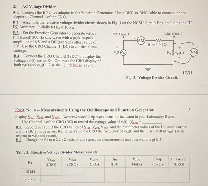 Expt. No. 4 - Measurements Using the Oscilloscope and | Chegg.com