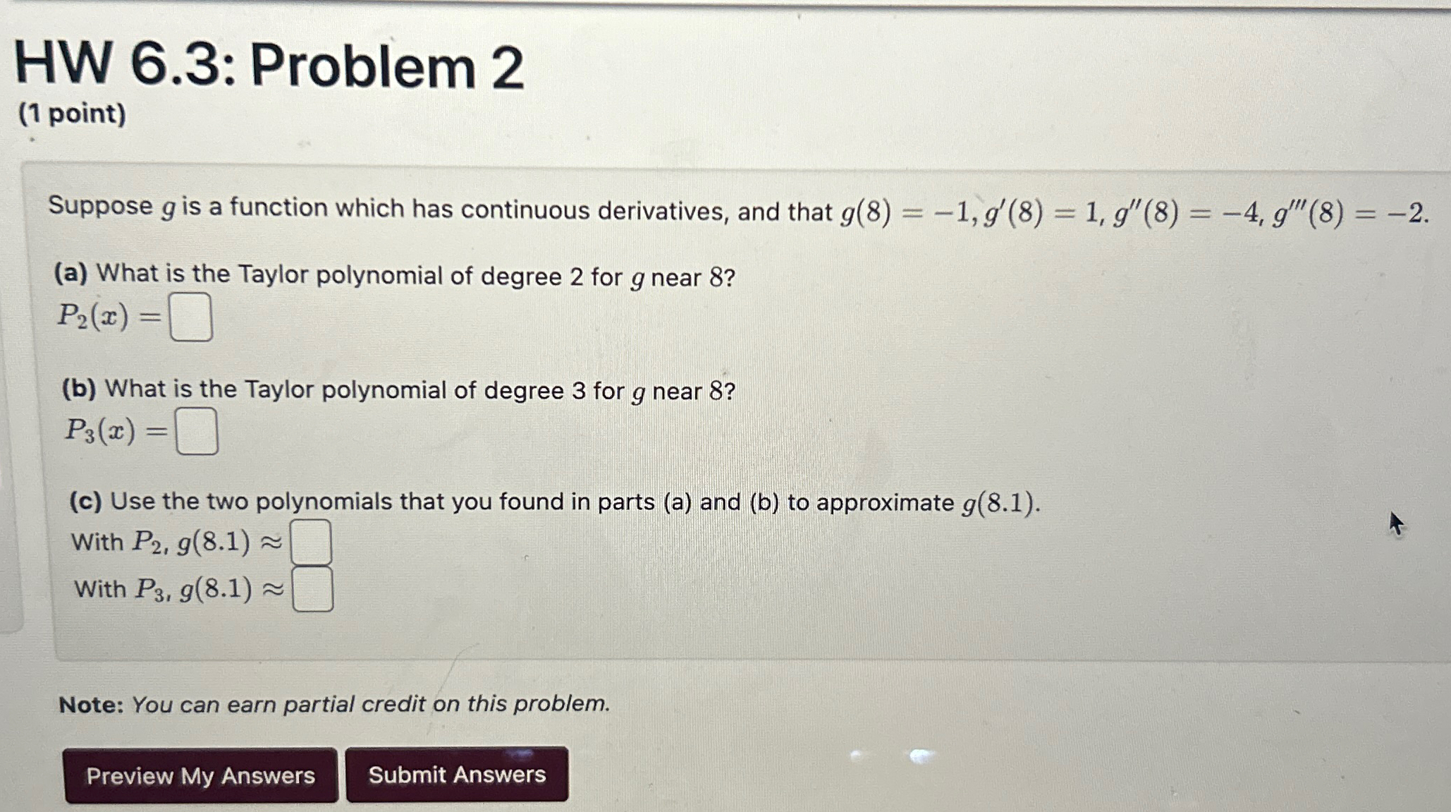Solved Hw 63 Problem 21 ﻿pointsuppose G ﻿is A Function 