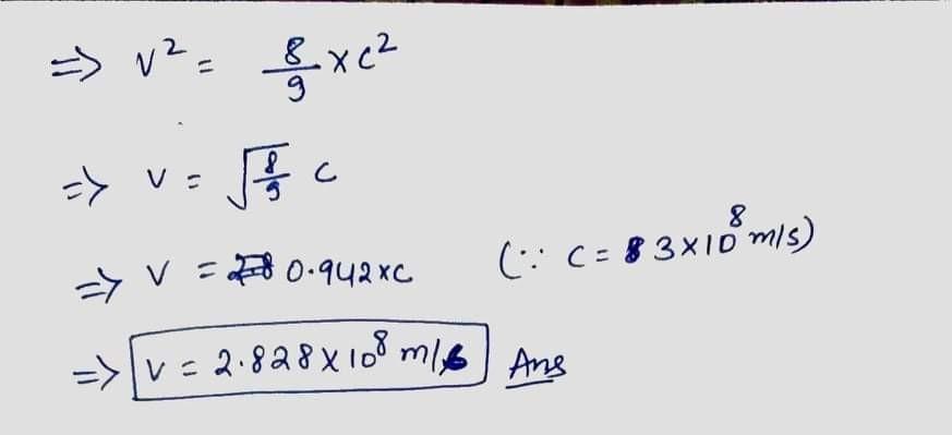 Solved 2) Use length of contraction formula. e = do 1 - (V/² | Chegg.com