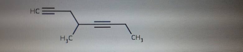 Solved Name the compound below is 4-methyl-1,5 octadiyne. | Chegg.com
