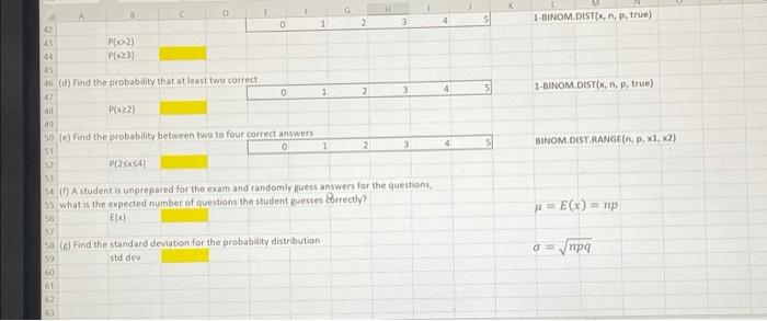 Solved PO) po Binomial Distribution Example 1 A quiz | Chegg.com