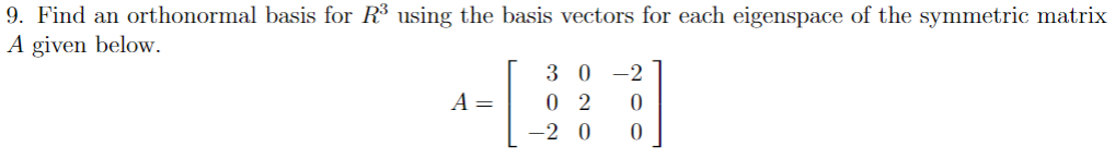 Solved Find an orthonormal basis for R3 ﻿using the basis | Chegg.com