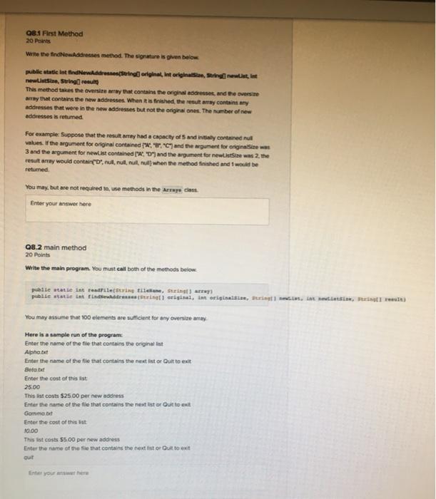 Q8 Programming Problem 40 Points Companies buy and | Chegg.com
