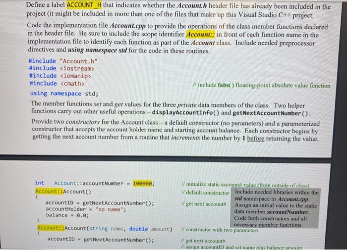 Solved Create the new project Assign03-AccountClass. Click | Chegg.com
