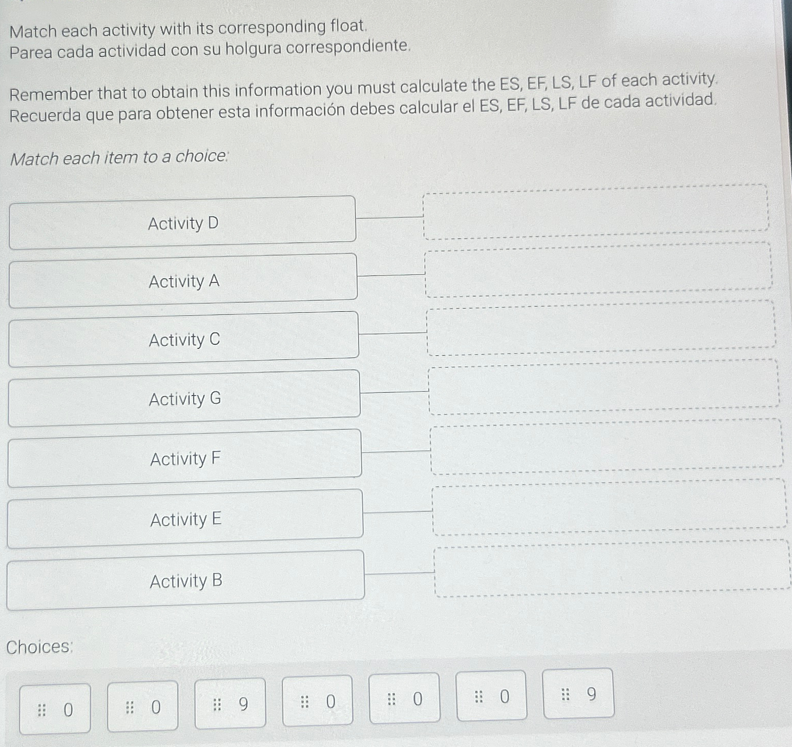 Solved Match each activity with its corresponding | Chegg.com