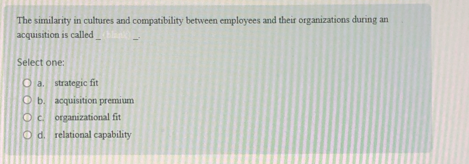 Solved The similarity in cultures and compatibility between | Chegg.com