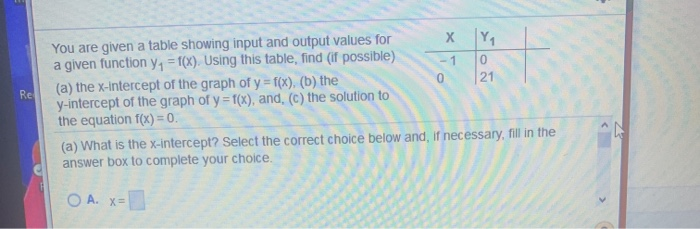 Solved 1 Re You Are Given A Table Showing Input And Output